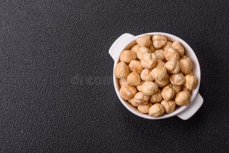 Delicious Nutritious Hazelnut in Ceramic Bowl Stock Image - Image of ...