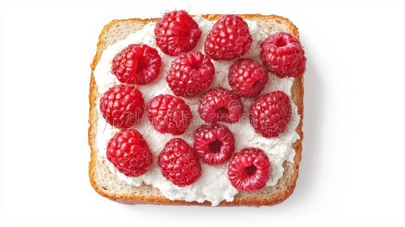 Delicious Open-faced Raspberry and Cream Cheese Sandwich for a Gourmet ...