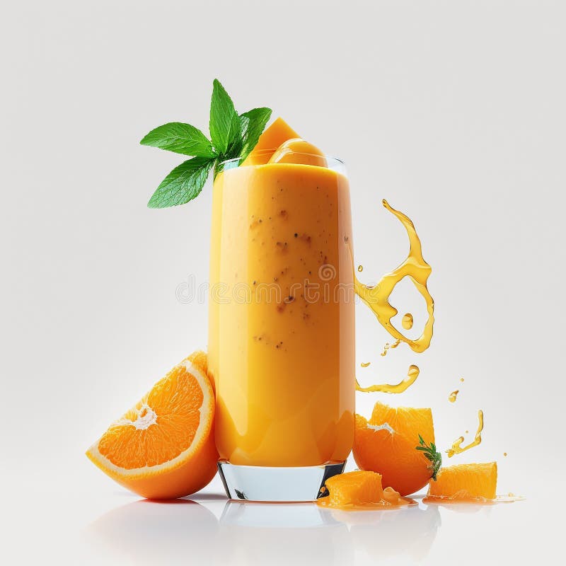 Delicious Orange Juice Cocktail with Generative AI Stock Illustration ...
