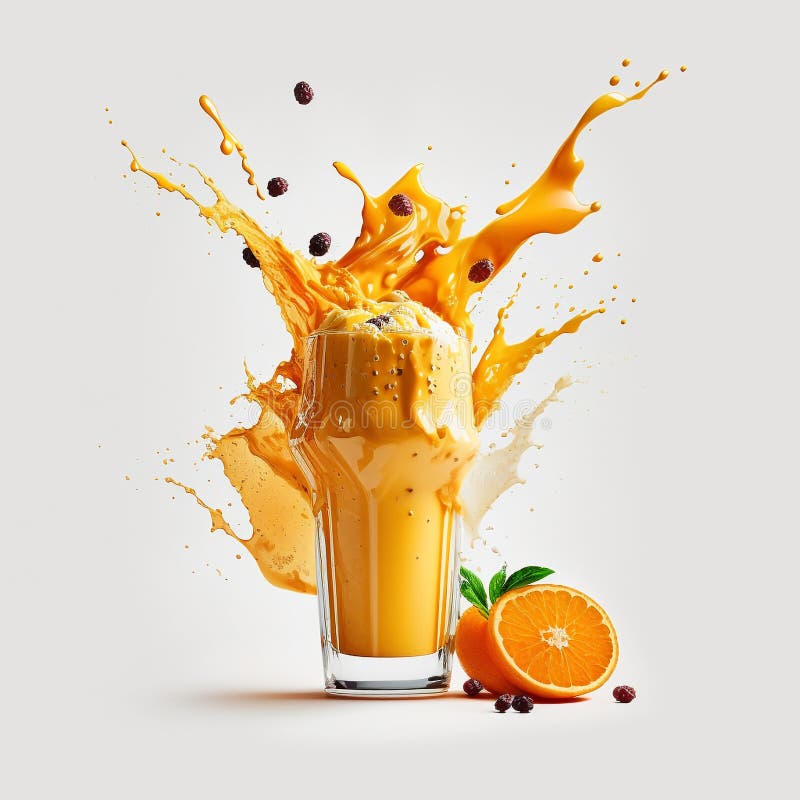 Delicious Orange Juice Cocktail with Generative AI Stock Illustration ...