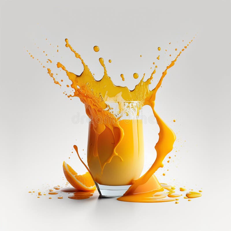 Delicious Orange Juice Cocktail with Generative AI Stock Illustration ...