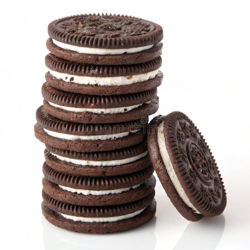 Delicious Oreo Cookies Isolated on Transparent Background Stock ...