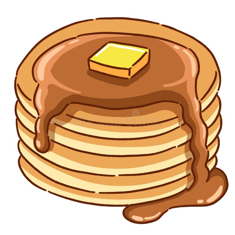 Delicious Pancake Icon Logo Drawings Stock Illustration - Illustration ...