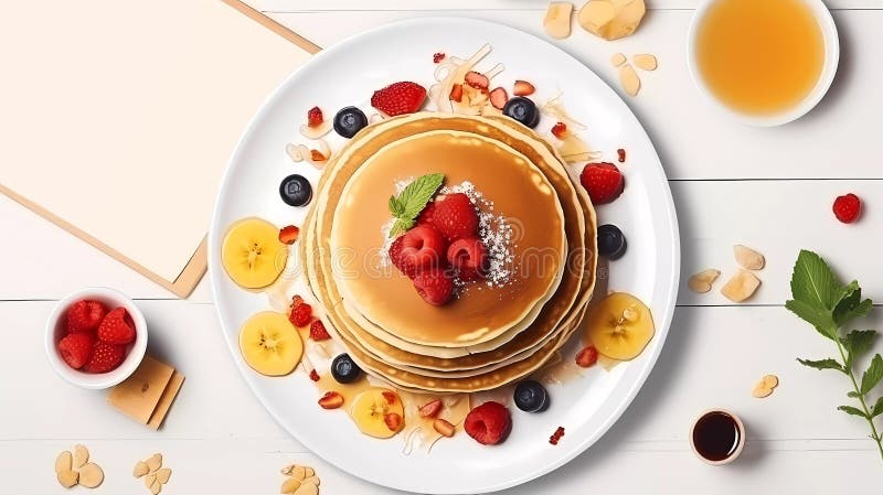 The Delicious Pancake Menu Template with Perfect for Breakfast and ...