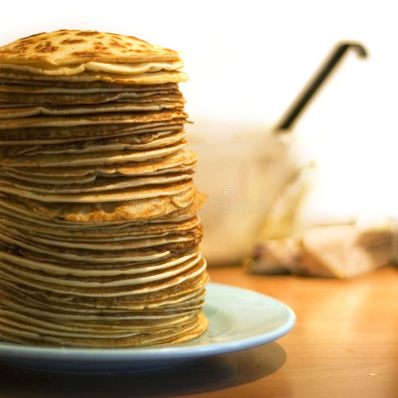 Delicious pancakes stock photo. Image of blue, snack, serving - 4029978