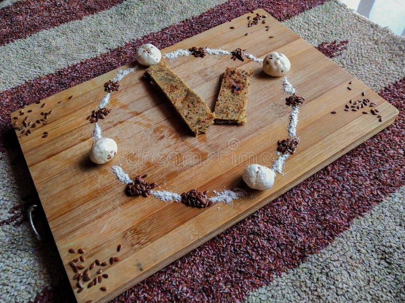 Delicious Paratha Stick in Format of Analog Clock Stock Photo - Image ...