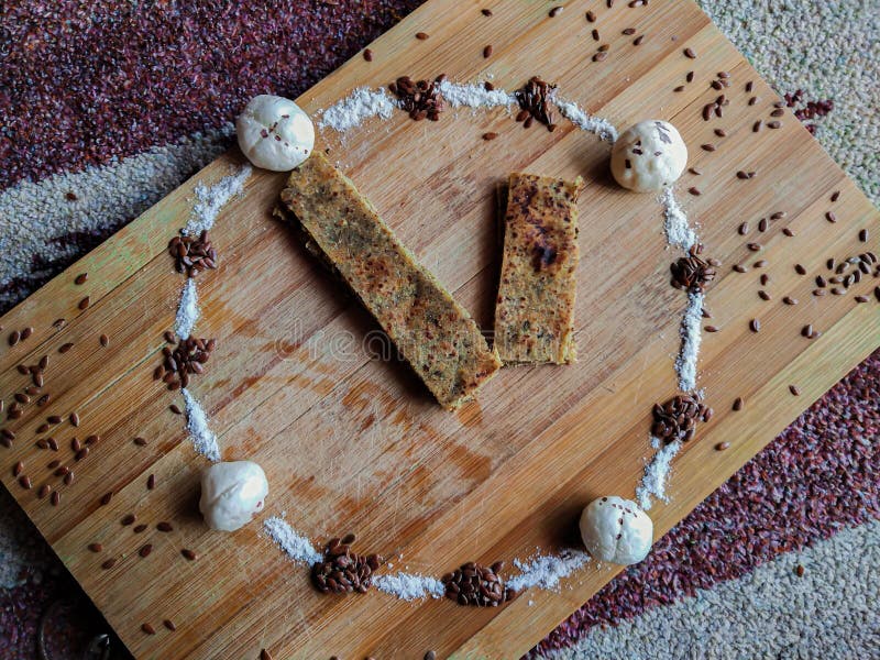 Delicious Paratha Stick in Format of Analog Clock Stock Photo - Image ...