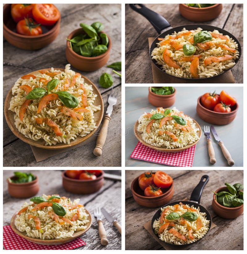 Delicious Pasta Set. Food Set Stock Photo - Image of penne, parmesan ...