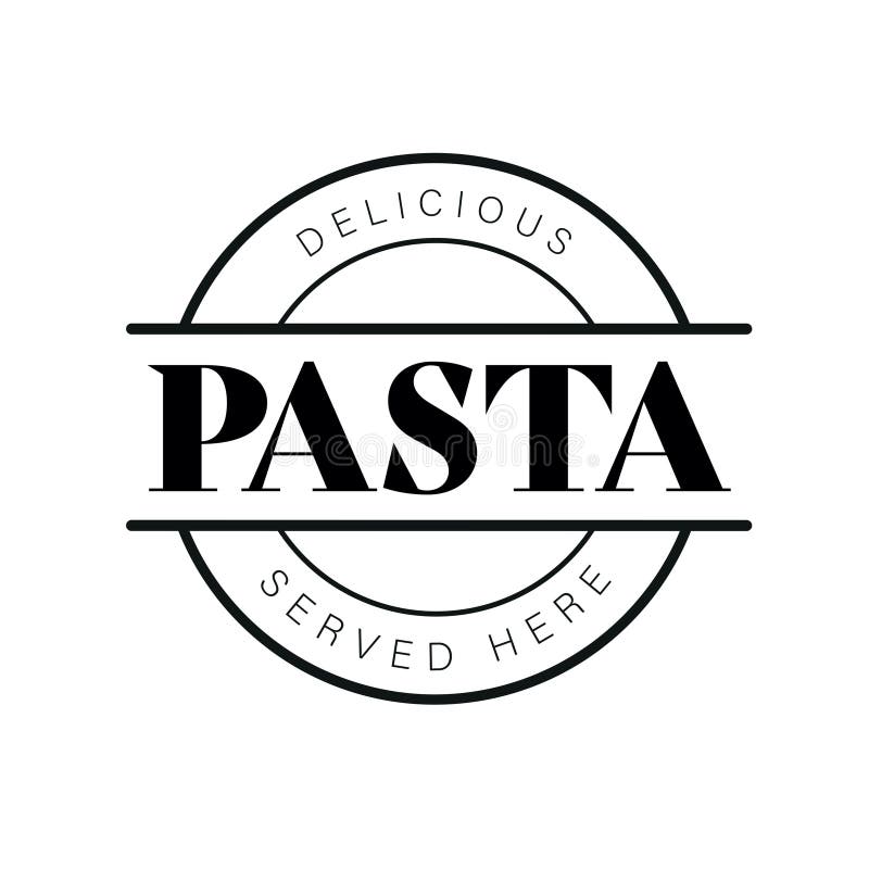 Delicious Pasta Vintage Stamp Logo Stock Vector - Illustration of retro ...