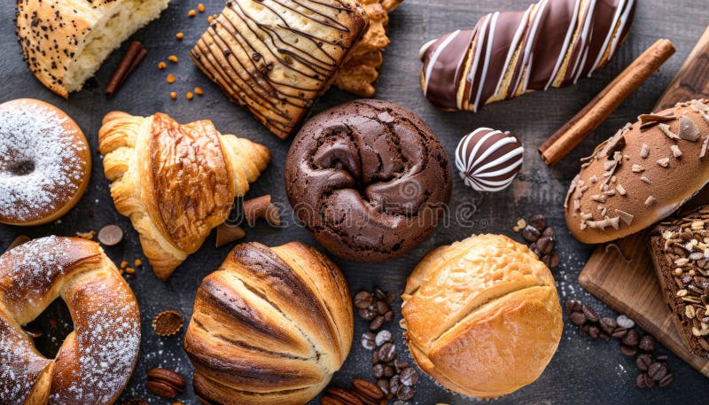 Delicious Pastries with a Variety of Desserts by AI Generated Image ...