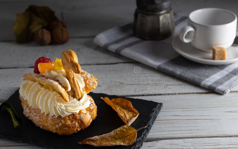 Delicious Pastry in Form of a Swan Stock Image - Image of gourmet ...