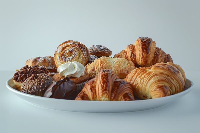 Delicious Pastry Platter stock illustration. Illustration of goods ...