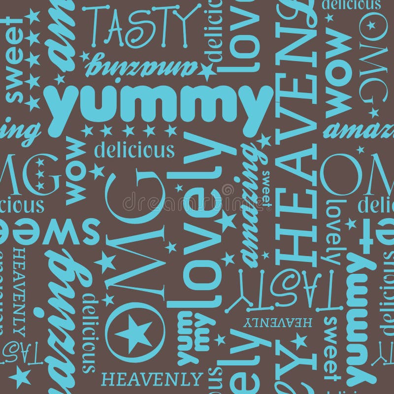 Seamless Yummy Pattern stock vector. Illustration of coffee - 20178310