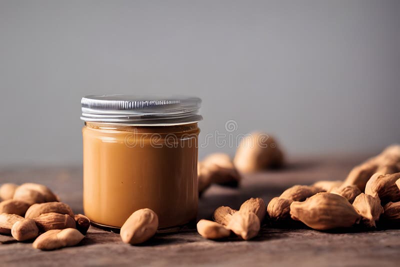 Delicious Peanut Butter Closeup Photo Under Studio Lighting, Peanuts ...