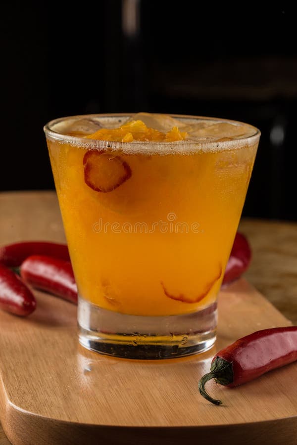 A Delicious Pepper and Orange Cocktail Stock Photo - Image of cocktail ...