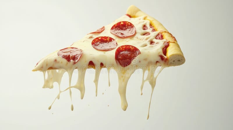 Delicious Pepperoni Pizza on White Background Stock Photo - Image of ...