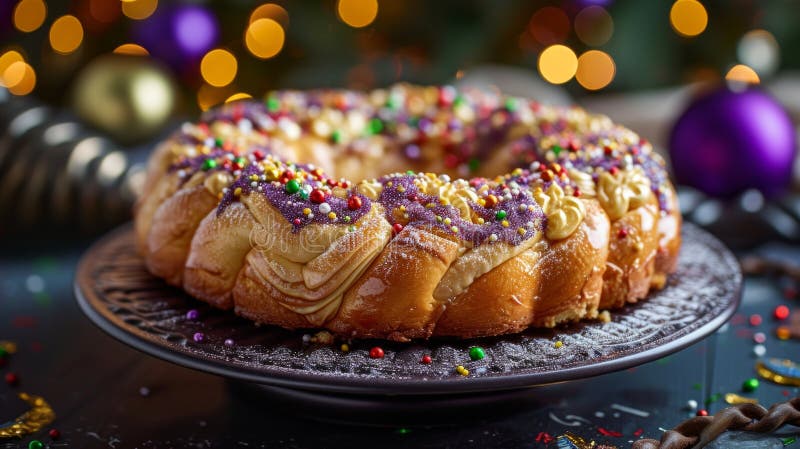 Delicious Photographs Featuring the Iconic King Cake Stock Photo ...