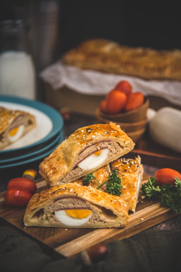Delicious Picnic Roll Served on the Table Stock Photo - Image of bread ...