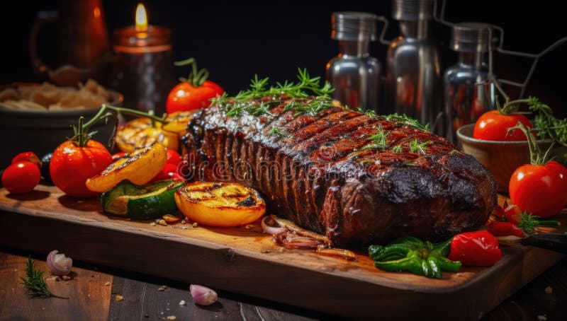 A Delicious Piece of Healthy Lean Roast Beef, Medium Rare Stock Photo ...