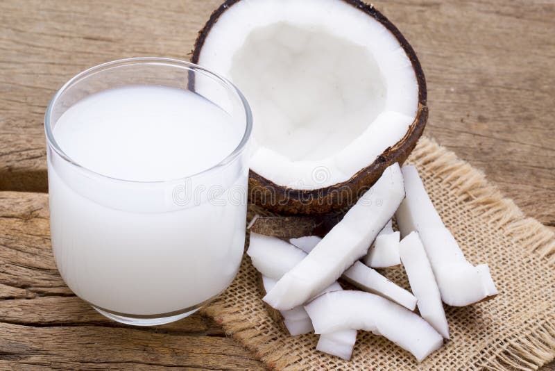 Delicious Pieces of Coconut on the Table Stock Image - Image of nature ...