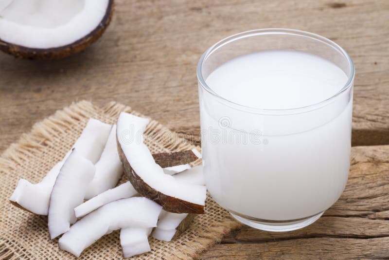Delicious Pieces of Coconut on the Table Stock Photo - Image of ...