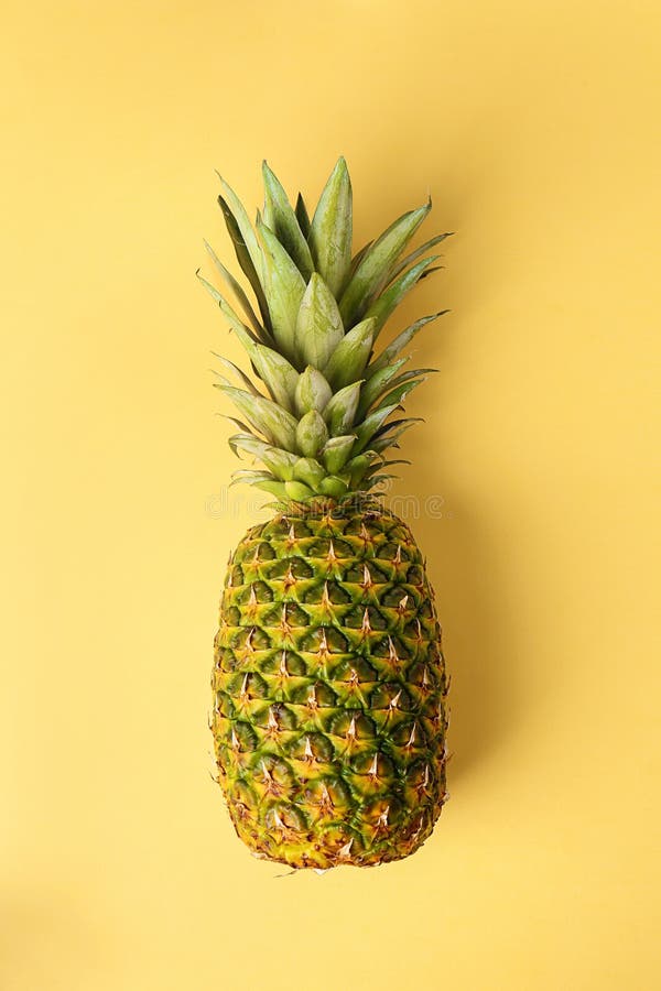 Delicious Pineapple on Color Background Stock Photo - Image of healthy ...