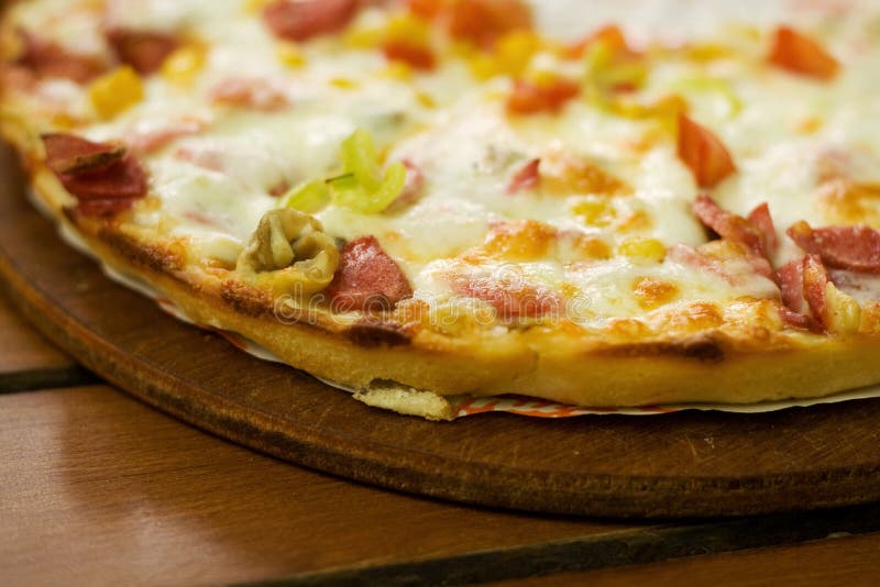 Delicious pizza stock image. Image of gourmet, supreme - 9405639