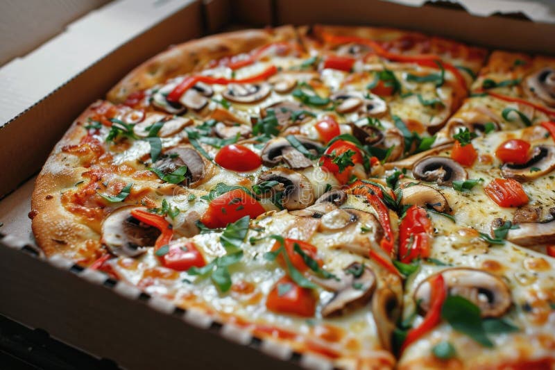 Delicious Pizza in a Box on a Table, Perfect for Food-related Projects ...