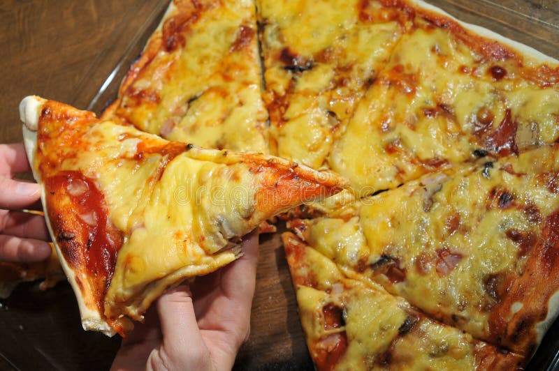 Pizza slice stock photo. Image of dough, baker, crust - 5957584