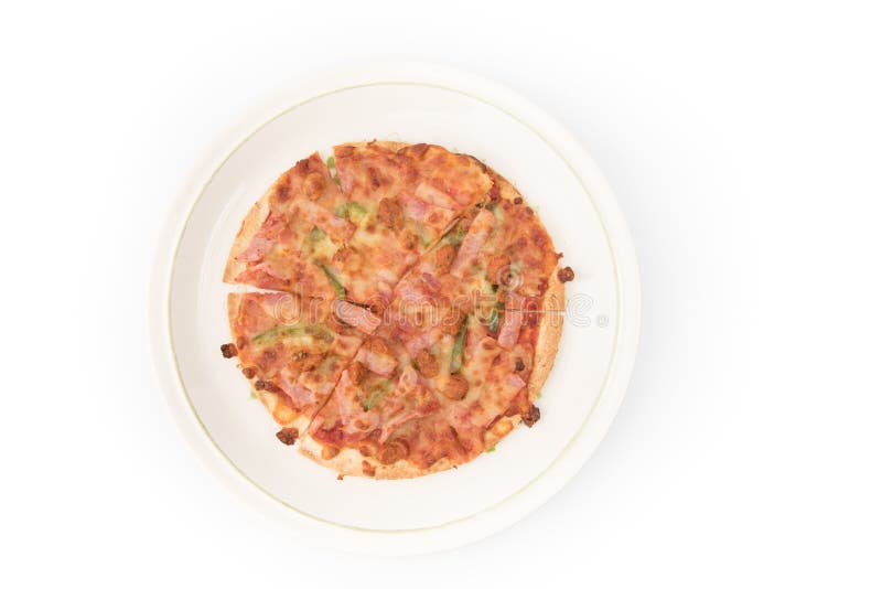 Delicious Pizza Inside Dish Stock Photo - Image of bread, gourmet: 94342386