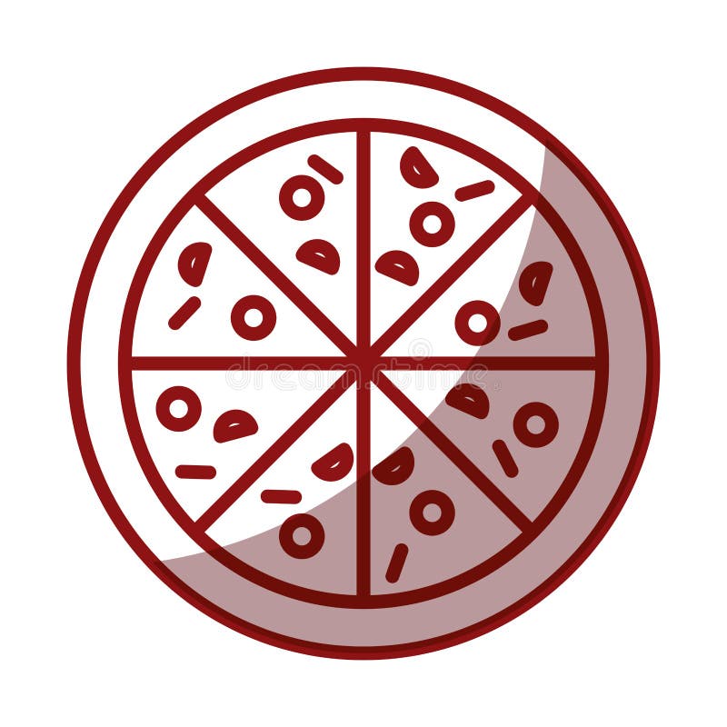 Delicious Pizza Isolated Icon Stock Vector - Illustration of nutrition ...