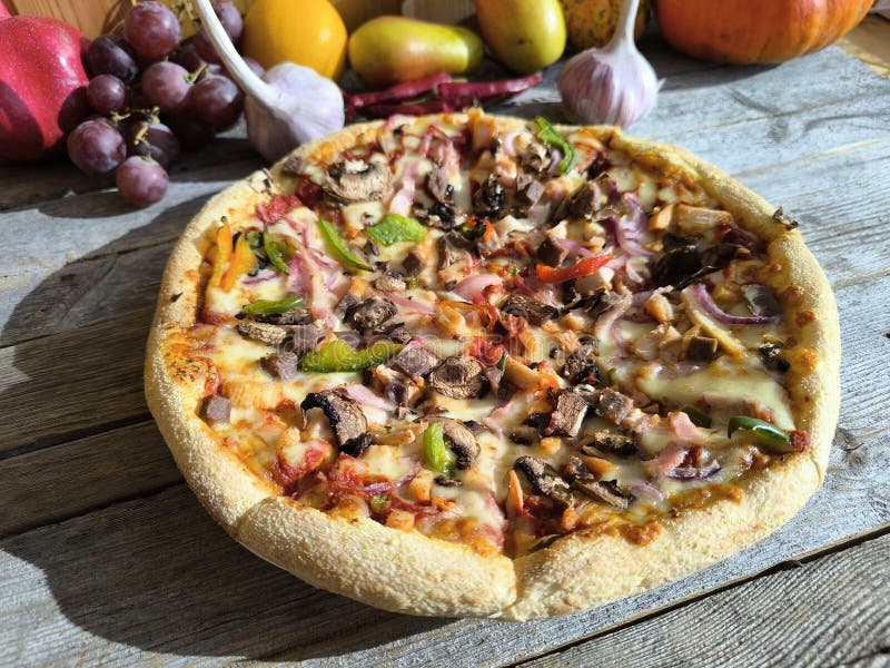 Delicious Pizza is Delicious and Simple Stock Image - Image of cookery ...