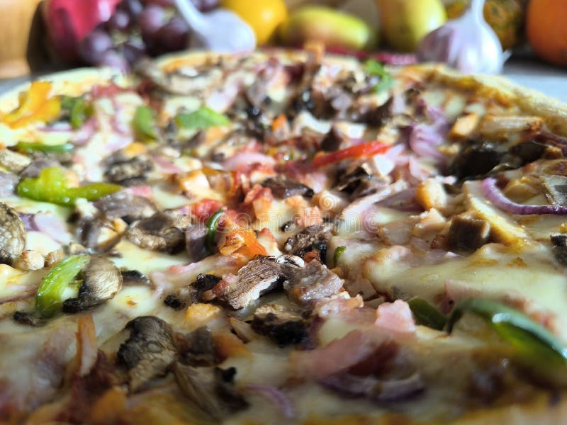 Delicious Pizza is Delicious and Simple Stock Image - Image of white ...