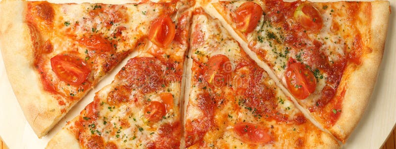 Delicious Pizza on Wooden Plate Stock Photo - Image of meal, lunch ...