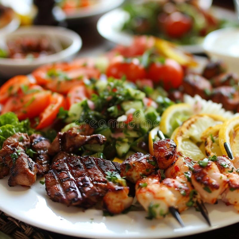 Delicious Plate of Gourmet Food Ready To Be Devoured Stock Illustration ...