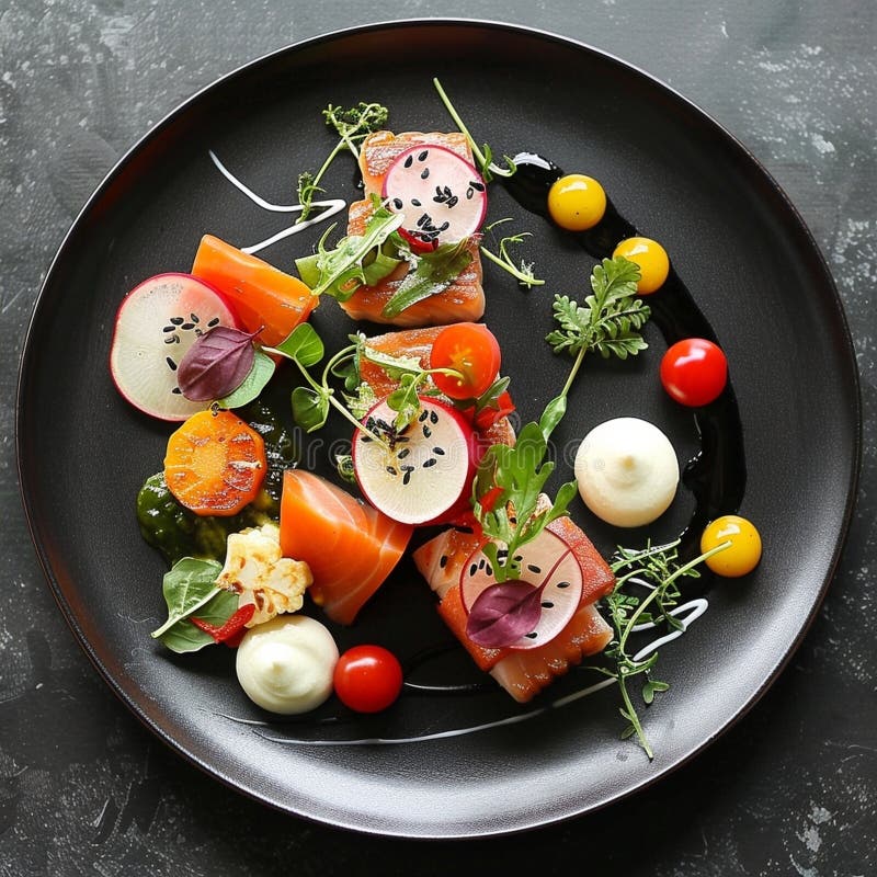 Delicious Plate of Gourmet Food Ready To Be Devoured Stock Photo ...