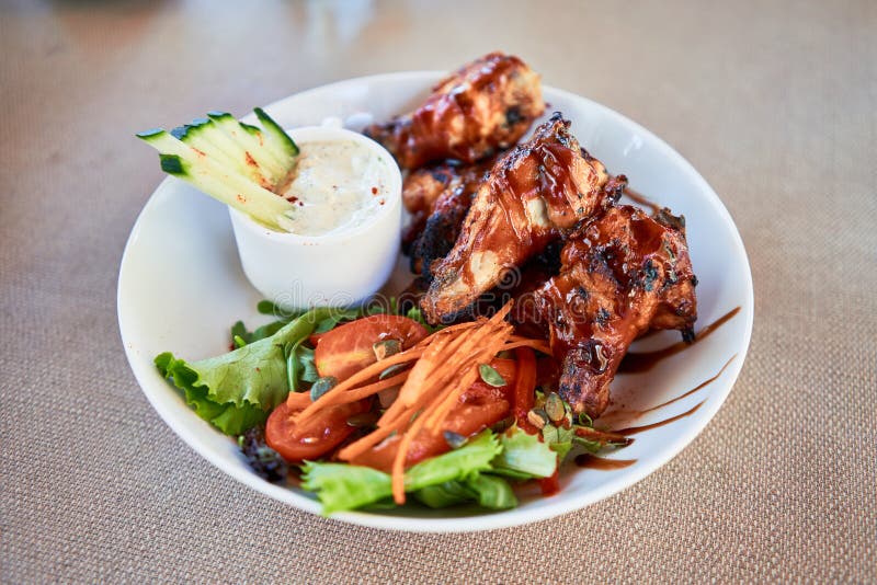 Delicious Plate of Roasted Meat Stock Image - Image of celebration ...