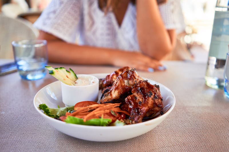 Delicious Plate of Roasted Meat Stock Photo - Image of cooking, cooked ...