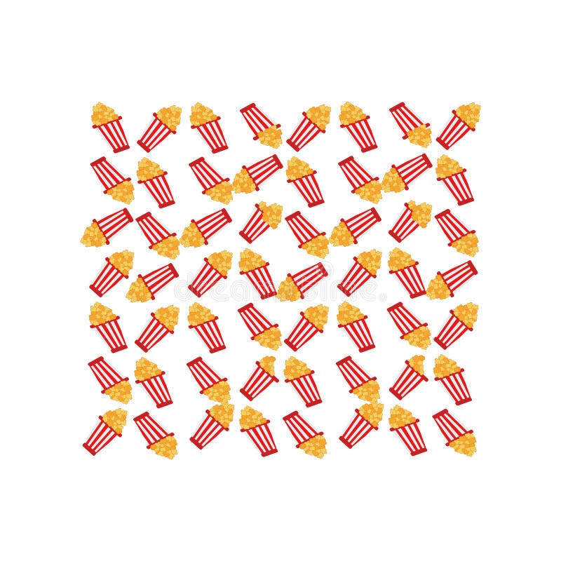 Delicious Popcorn Snacks Pattern Free Vector Illustration Stock Vector ...
