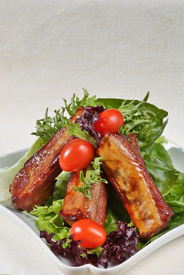 Delicious Pork Ribs Stewed in Gravy Stock Image - Image of potatoes ...