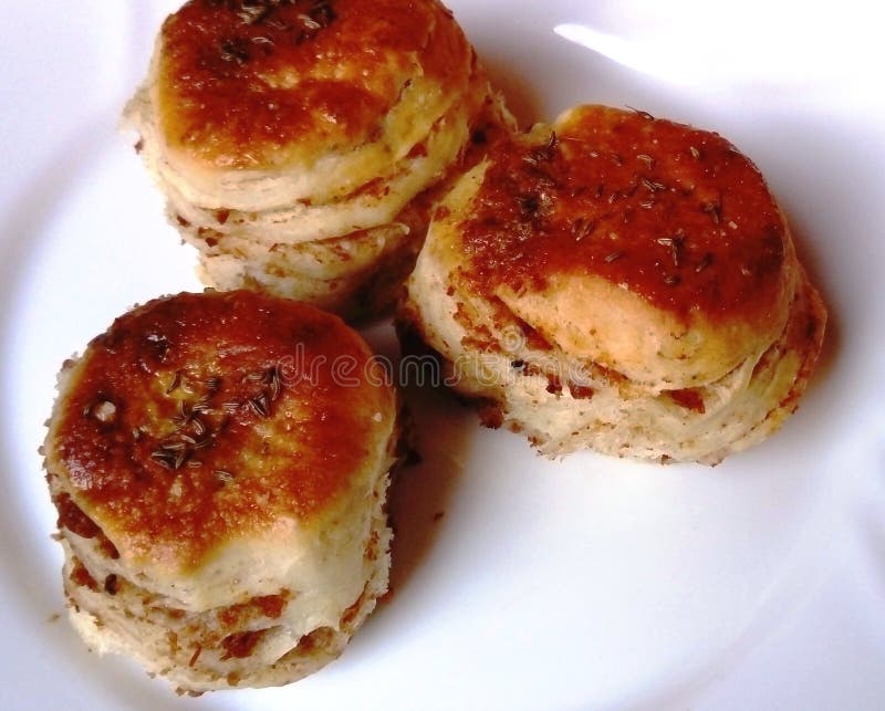 Delicious Pork Scratching Cakes Stock Photo - Image of cake, white ...