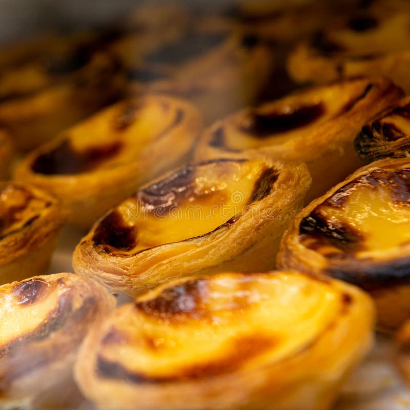 Delicious Portuguese Pastry Stock Photo - Image of confectionery ...