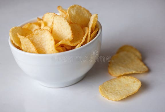 Delicious Potato Chips Cut Out. Stock Illustration - Illustration of ...