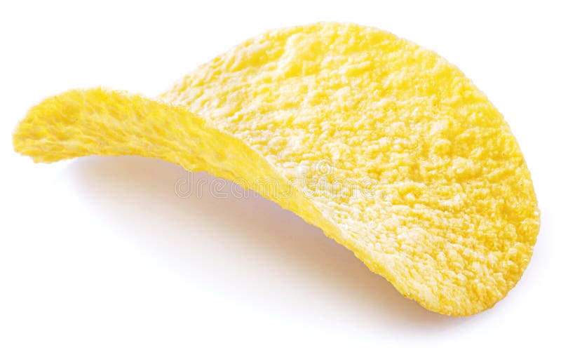 Delicious Potato Chips Isolated on White Background Stock Photo - Image ...