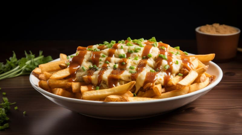 Delicious Poutine Meal Canadian Cuisine Dish Stock Illustration ...