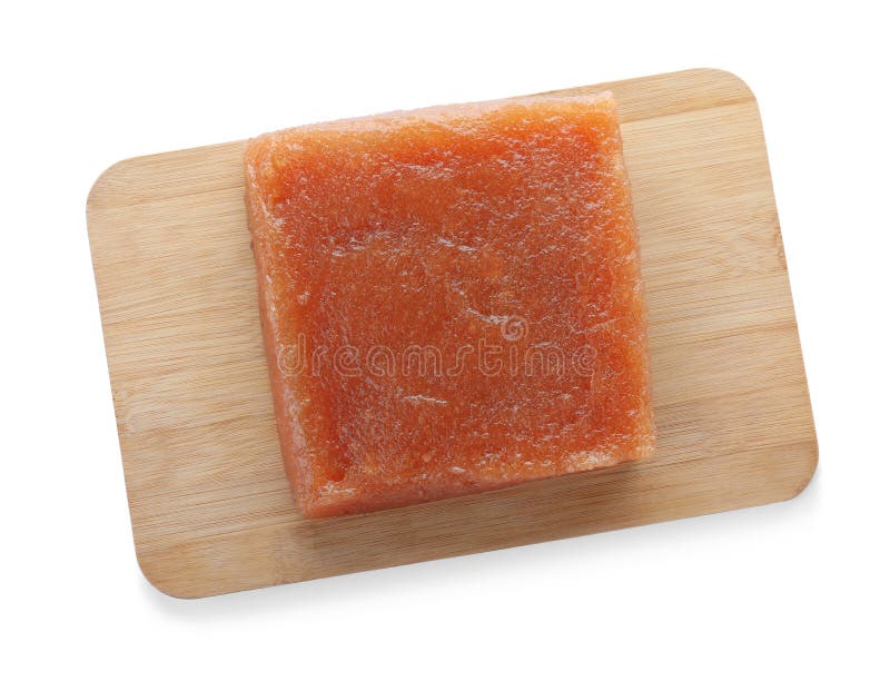 Delicious Quince Paste Isolated on White, Top View Stock Image - Image ...
