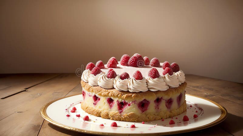 A Delicious Raspberry Cake with a Drizzle of Vanilla Extract for ...