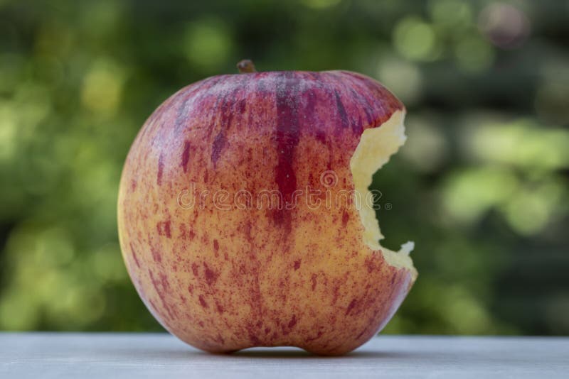 Apple bite: healthy food stock image. Image of yellow - 17865829