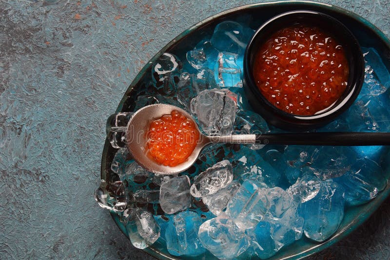 Delicious Red Caviar in a Plate Stock Image - Image of caviar, dish ...
