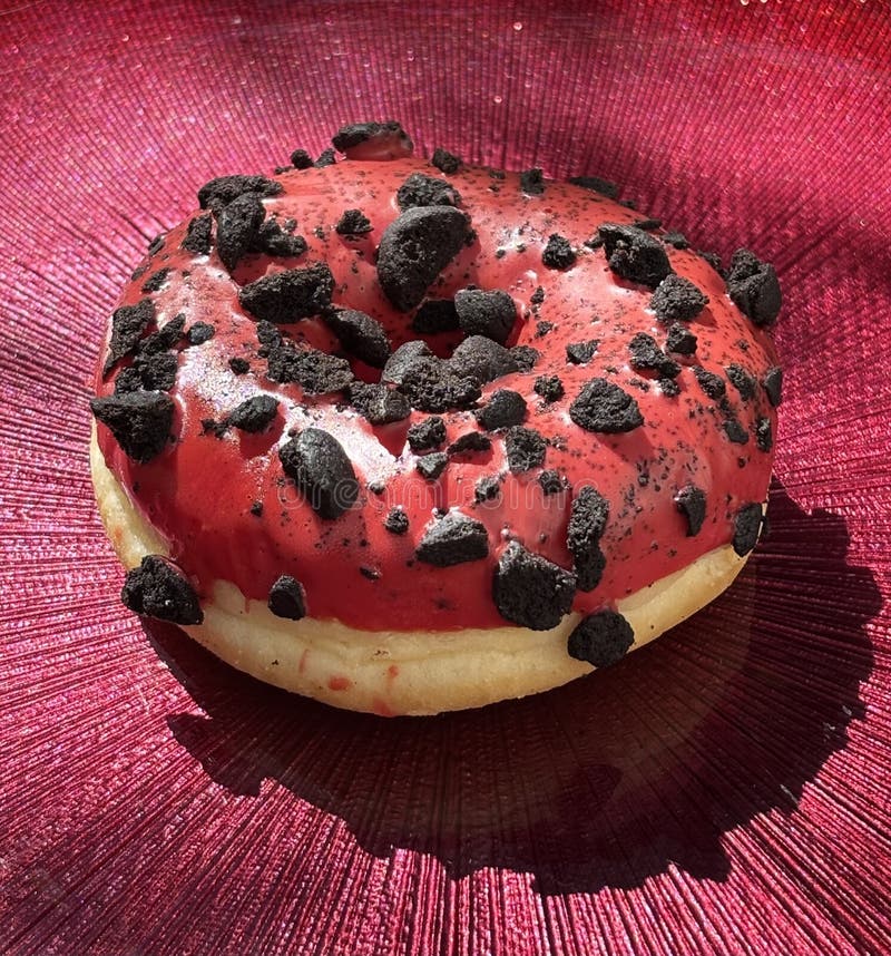 Delicious Bright Donut with Oreo Cookie Stock Image - Image of produce ...